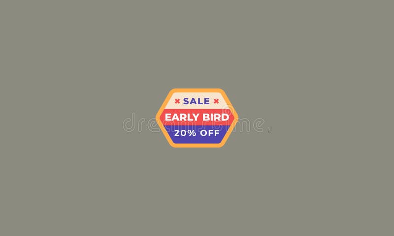 Early Bird Promo Vector Illustration Flat Design Stock Vector ...