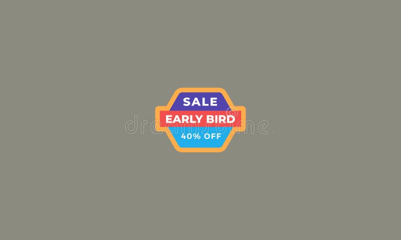 Early Bird Promo Vector Illustration Flat Design Stock Vector ...