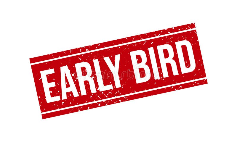 Early Bird Rubber Stamp. Early Bird Grunge Stamp Seal Vector ...