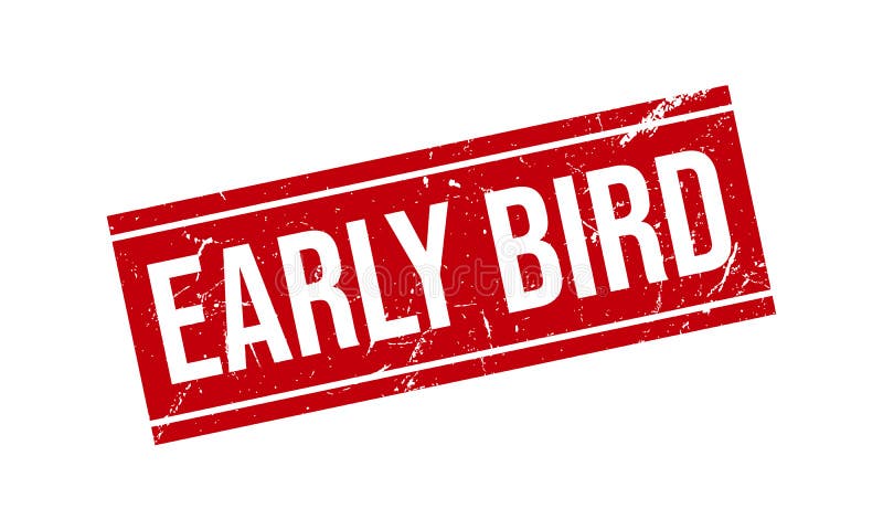 Early Bird Rubber Stamp. Early Bird Grunge Stamp Seal Vector ...