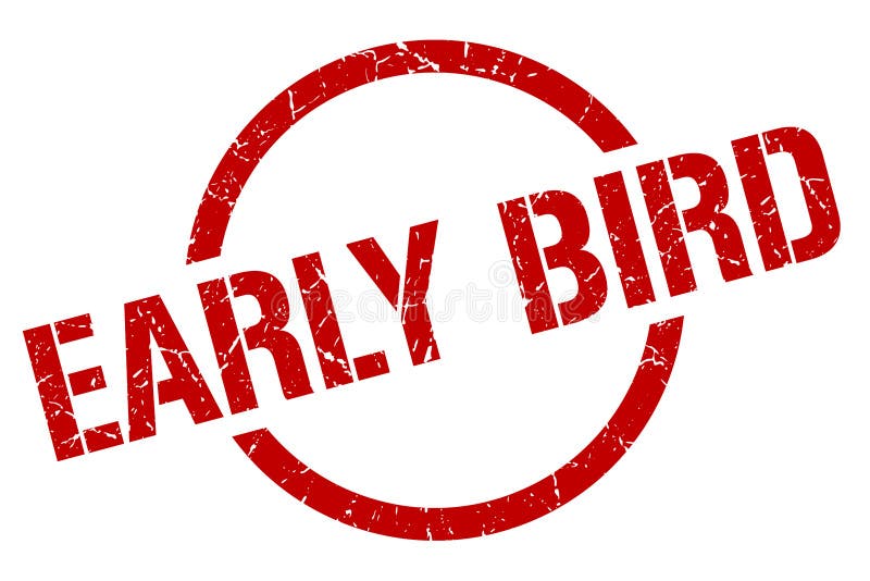 Early bird stamp stock vector. Illustration of badge - 136943929