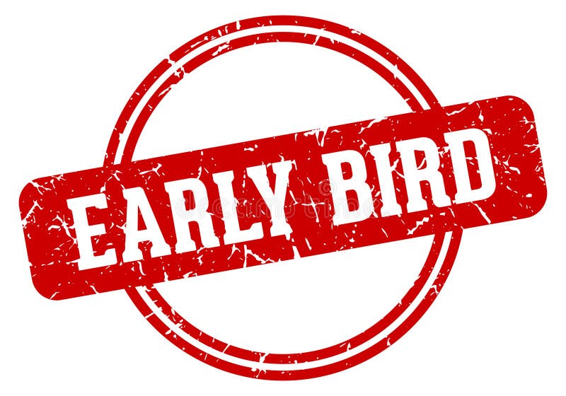 Early bird stamp stock vector. Illustration of label - 84294366