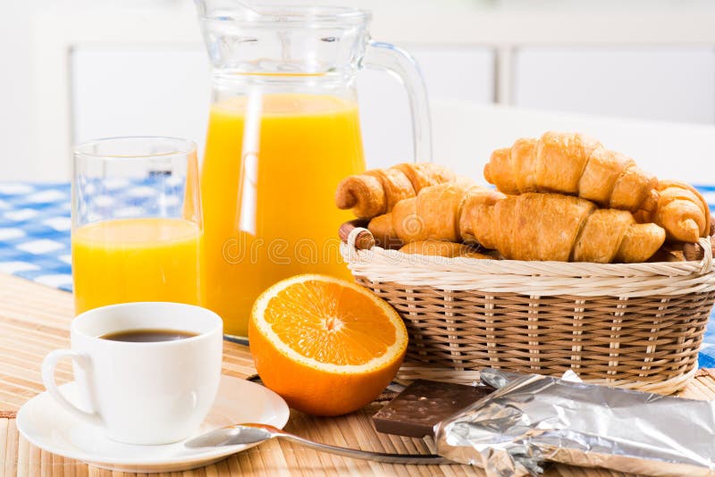 Early breakfast stock photo. Image of croissant, comfort - 33522498