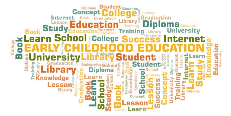Early Childhood Education Word Cloud. Stock Illustration - Illustration ...