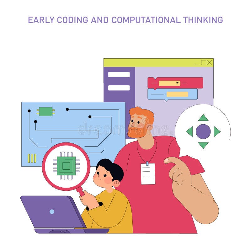 Thinking Mentor Concept Stock Illustrations – 585 Thinking Mentor ...