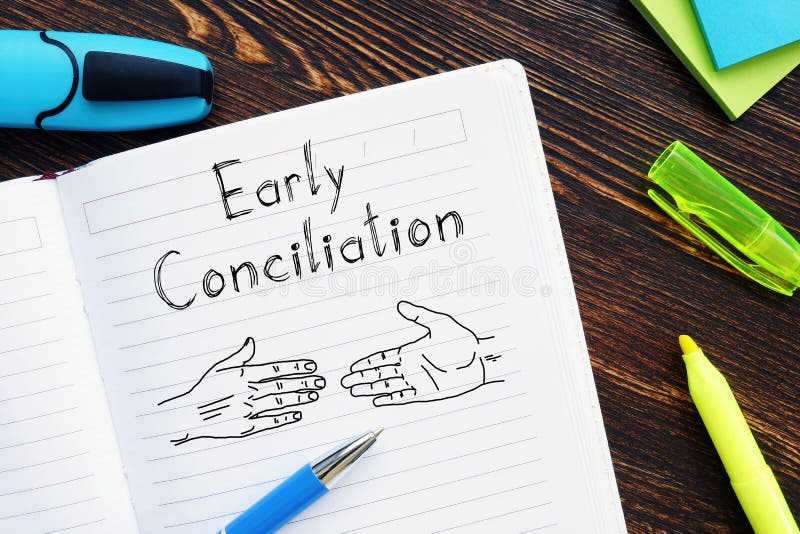 Early Conciliation is Shown on the Photo Using the Text Stock Photo ...