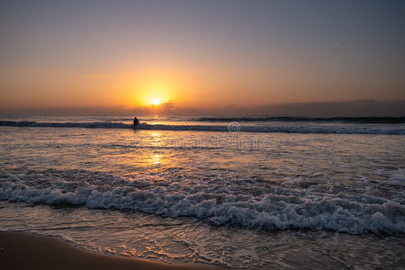 Early Dawn on the Sea Beach Stock Photo - Image of relax, nature: 198157038