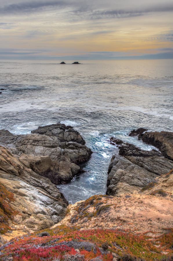Early Dusk at Garrapata State Park Stock Image - Image of coastal ...