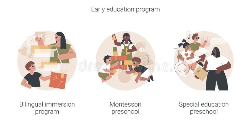 Early Education Program Abstract Concept Vector Illustrations. Stock ...