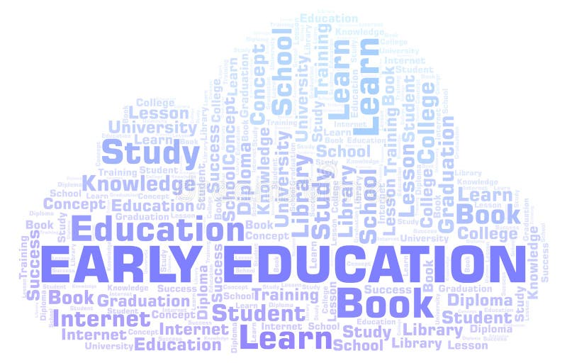 Early Education Word Cloud. Stock Illustration - Illustration of cloud ...
