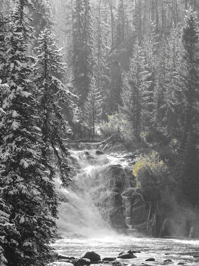 An Early Evening Image of the Yellowstone River after a Spring Snow ...