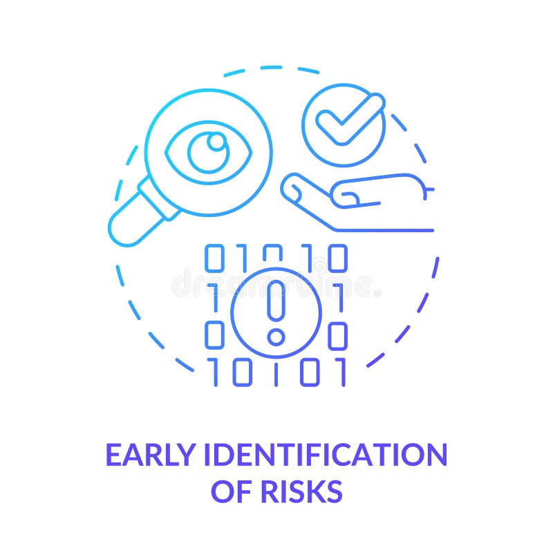 Early Identification Blue Gradient Concept Icon Stock Vector ...