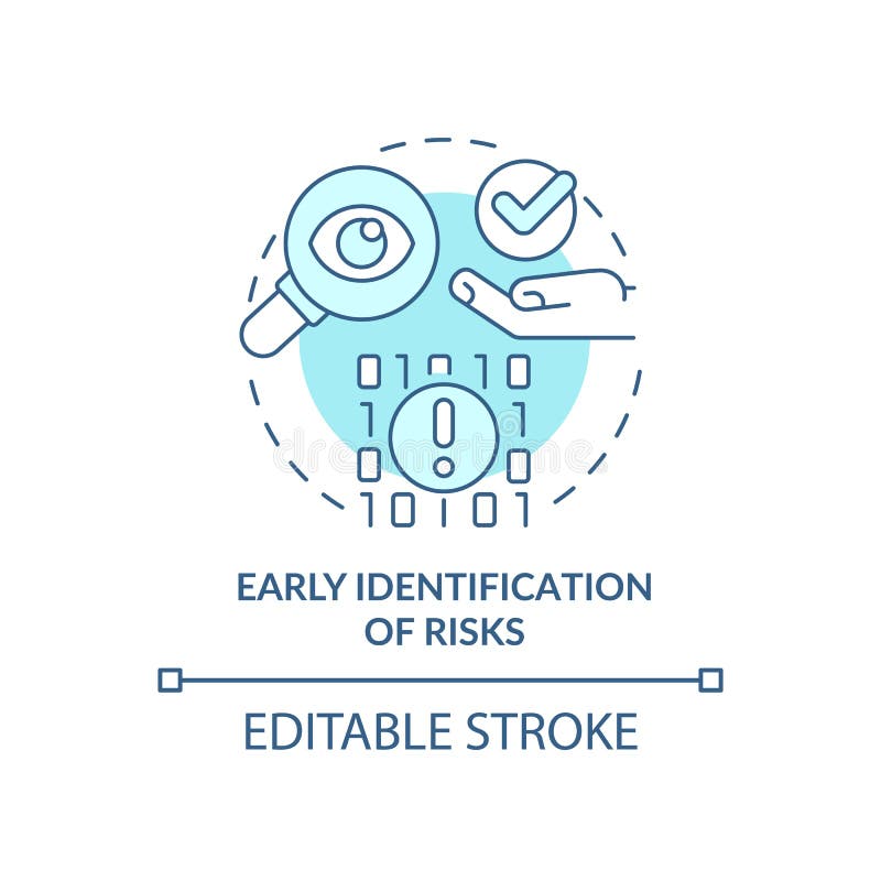 Early Identification Turquoise Concept Icon Stock Vector - Illustration ...