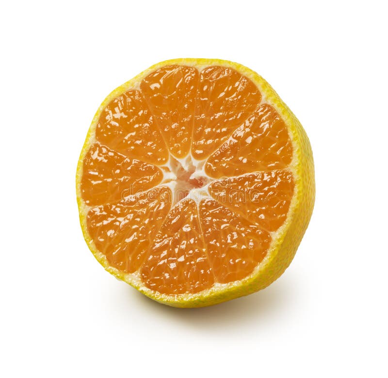 Early Japanese Mandarin Oranges on a White Background Stock Image ...