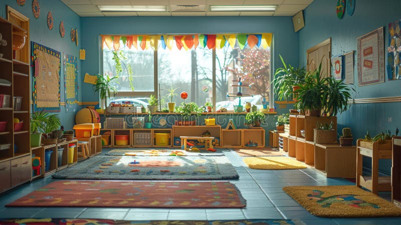 Early Learning Activities in a Kindergarten Classroom Stock Image ...
