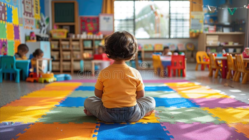 Early Learning Activities in a Kindergarten Classroom Stock Photo ...