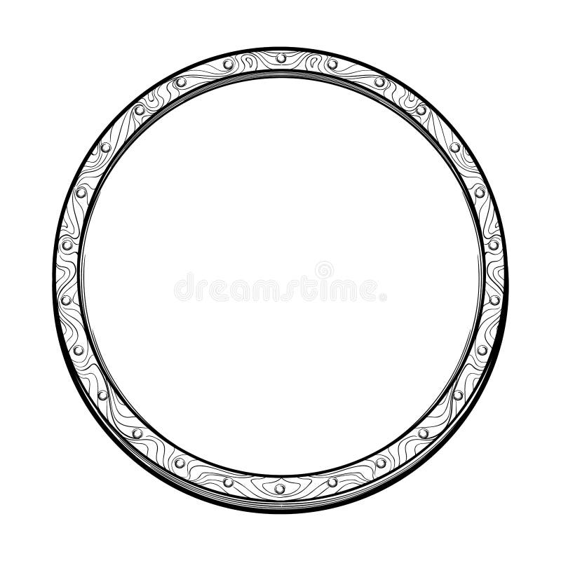 Early Medieval English Shield. Front View Stock Vector - Illustration ...