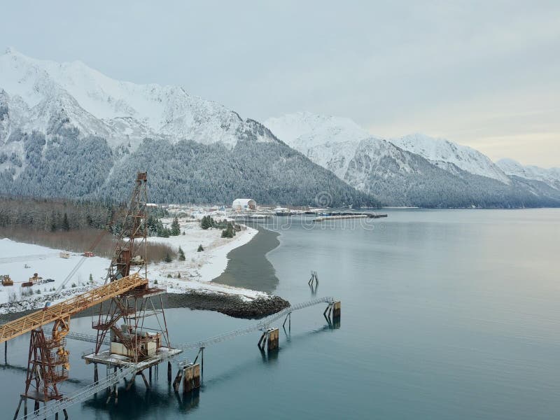 Early Morning at Alaska Shipyard Stock Photo - Image of point, sockeye ...