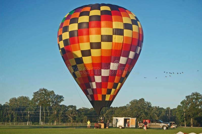 Early Morning Balloon Launch. Stock Photo - Image of competition, early ...