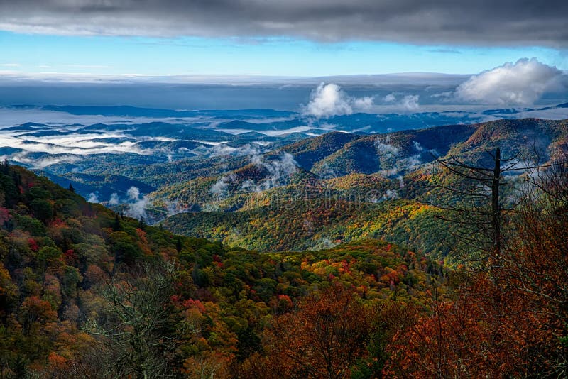 Early Morning Sunrise Over Blue Ridge Mountains Stock Photo - Image of ...