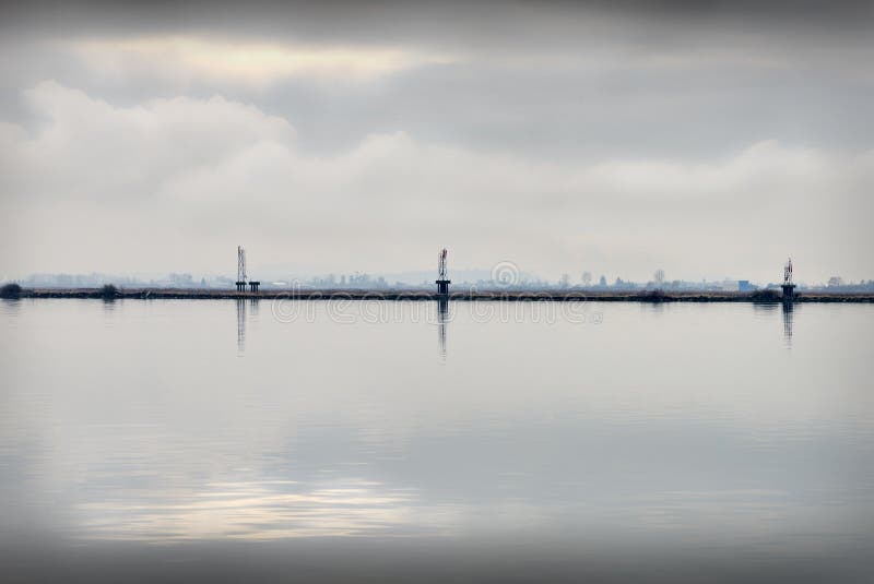 River Light and Clouds stock image. Image of morning - 111663549