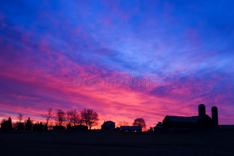 Early morning on the farm stock photo. Image of grow, barn - 1151680