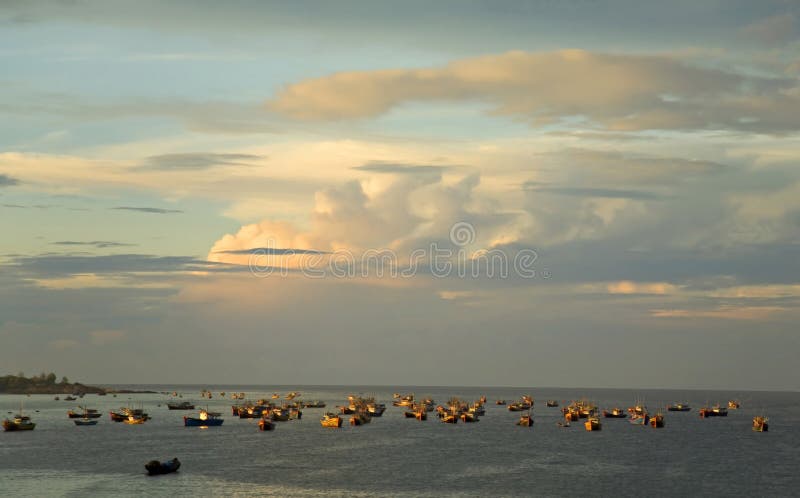 Early Morning Fishing stock photo. Image of fishing, vietnam - 19357496