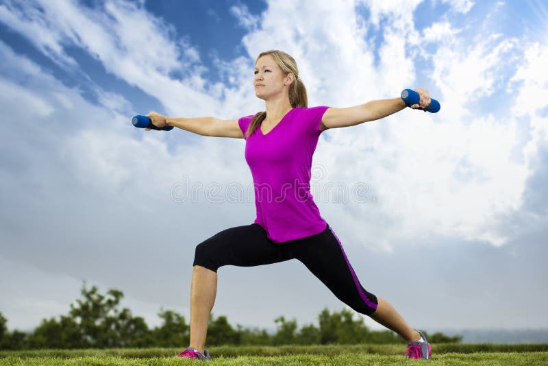 Early Morning Fitness Training Stock Photo - Image of serious, aerobics ...