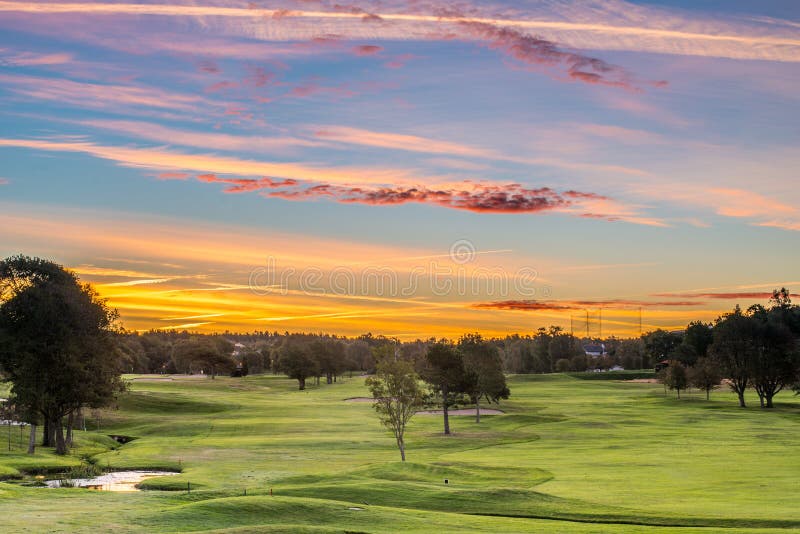 Beautiful Golf Course In Fall Stock Photo - Image of valley, beautiful ...