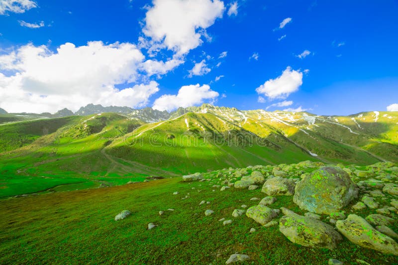 Early morning green hills stock image. Image of nature - 68515251