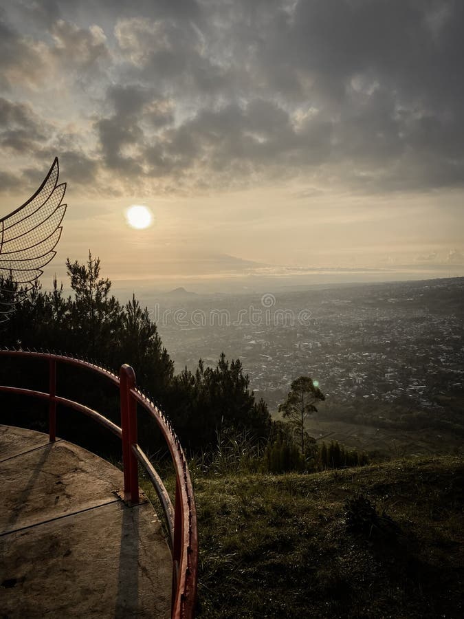 Early Morning on the Hill and See the Sunrise Stock Image - Image of ...
