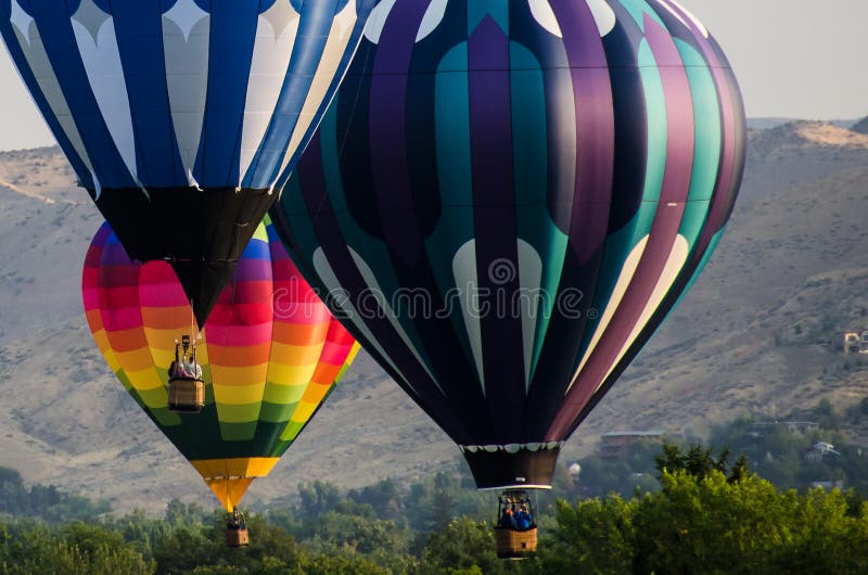 Early Morning Launch of Hot Air Balloons Stock Image - Image of idaho ...