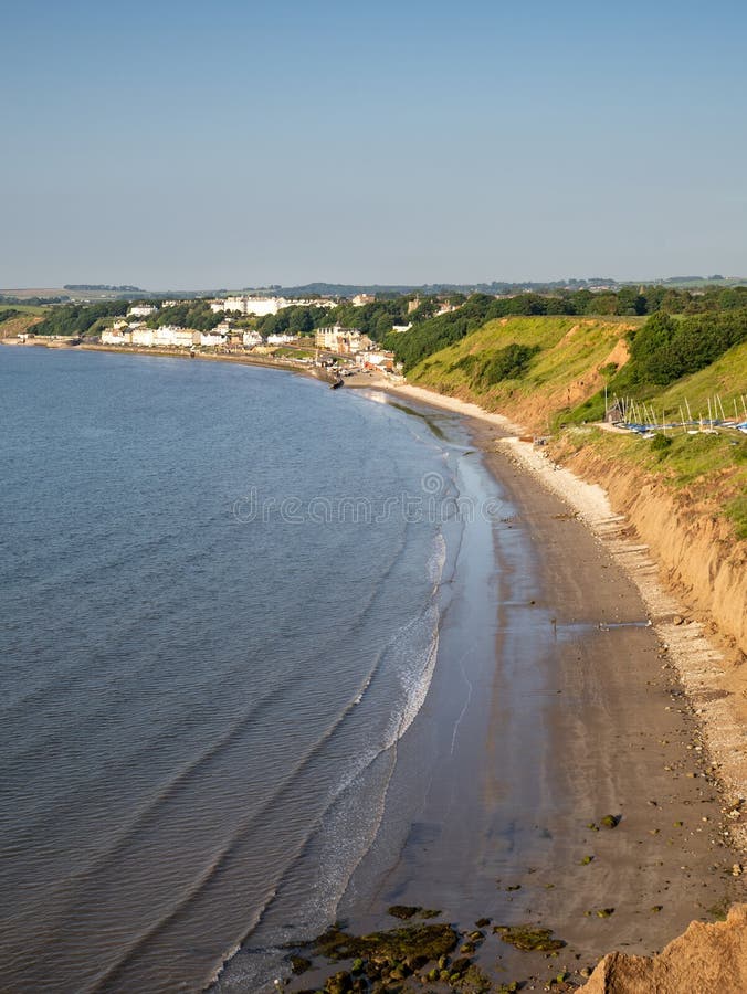 North Yorkshire Coastline - Early Morning Light - Filey Stock Image ...