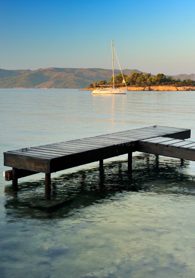 Early morning pier stock image. Image of greek, archipelago - 10904433