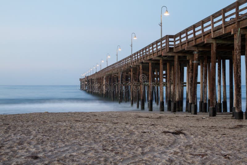 Sea Pier in the Early Morning Stock Image - Image of planks, floor ...