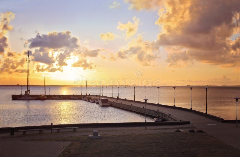Early morning at the pier stock image. Image of heritage - 81219997