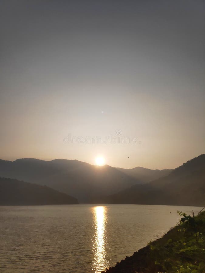 Morning Reflection in the Still Water Stock Photo - Image of blue ...
