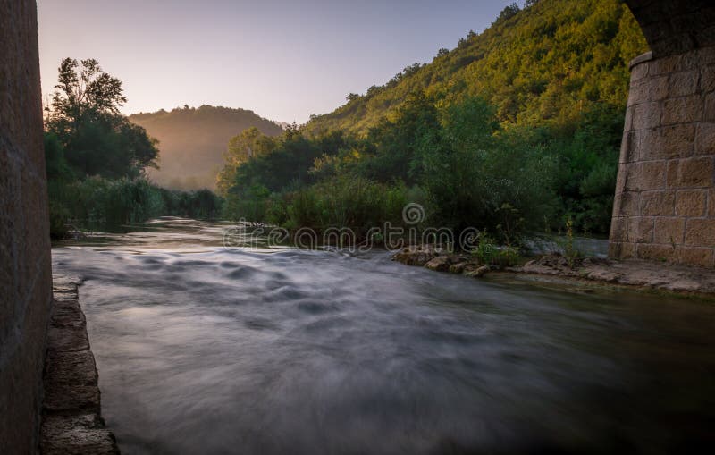 Early Morning River stock photo. Image of background - 59495576