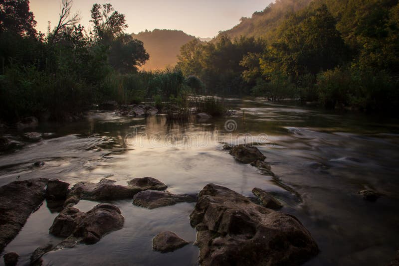 Early Morning River stock photo. Image of lake, clouds - 59521212