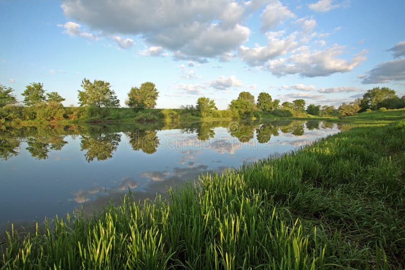 Early morning on the river stock image. Image of landscape - 46458153