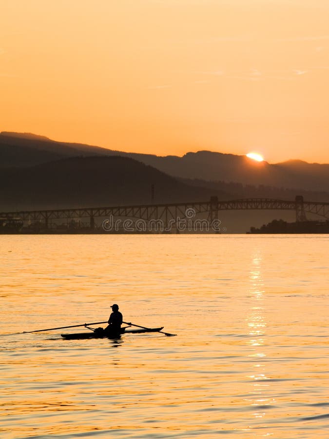 People rowing at sunrise stock image. Image of rowing, work - 521653