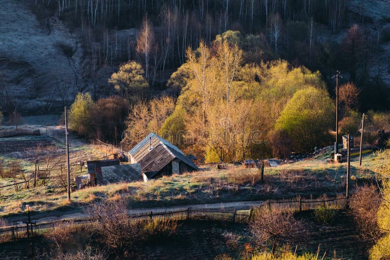 Early Morning in Russian Province. Stock Image - Image of outdoors ...