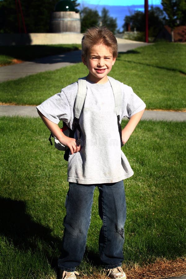 Early Morning School Boy stock photo. Image of young - 31356134