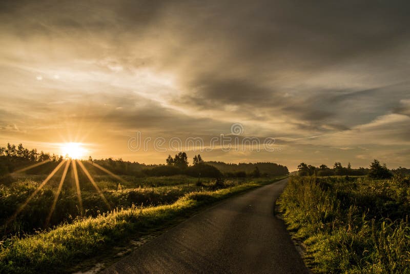 Early morning sunrise stock image. Image of evening, dawn - 76642507