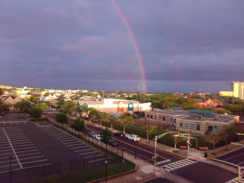 Early this Morning Sunrise and Rainbows in Sky Stock Image - Image of ...