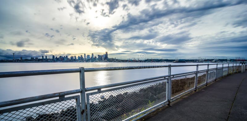 Early Morning Sunrise in Seattle Washington Stock Photo - Image of ...