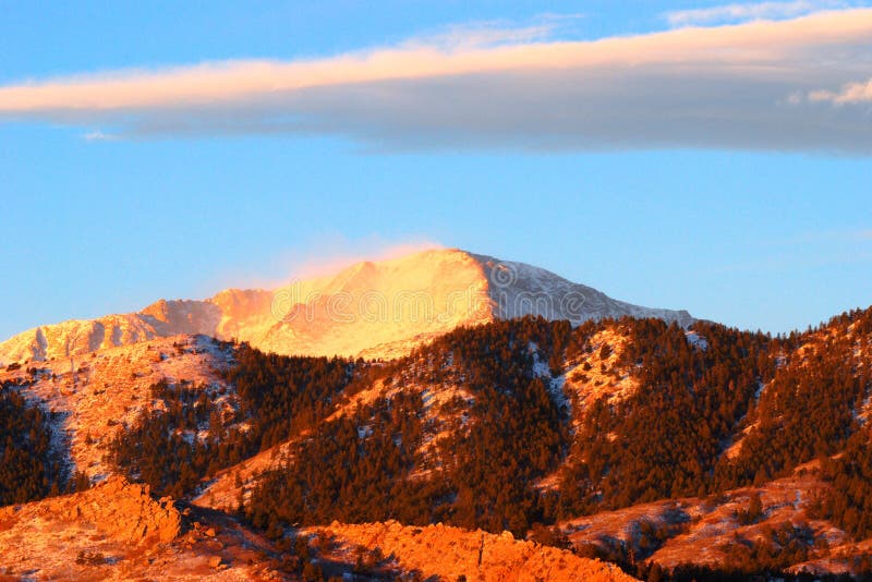 Early Peak stock image. Image of mountains, morning, early - 4318267