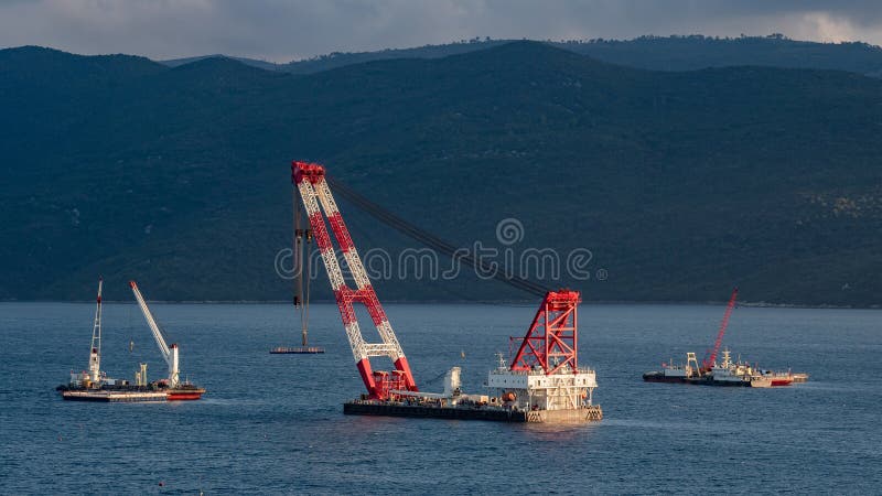 Early Phase of Peljesac Bridge Construction in Croatia Featuring ...
