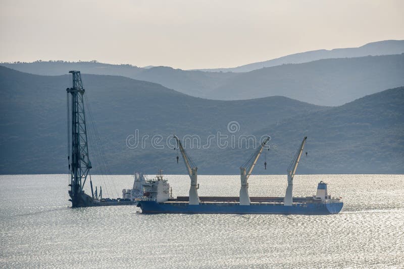 Early Phase of Peljesac Bridge Construction in Croatia Featuring ...