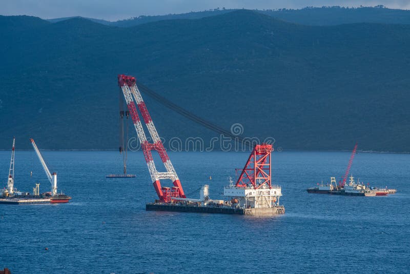 Early Phase of Peljesac Bridge Construction in Croatia Featuring ...